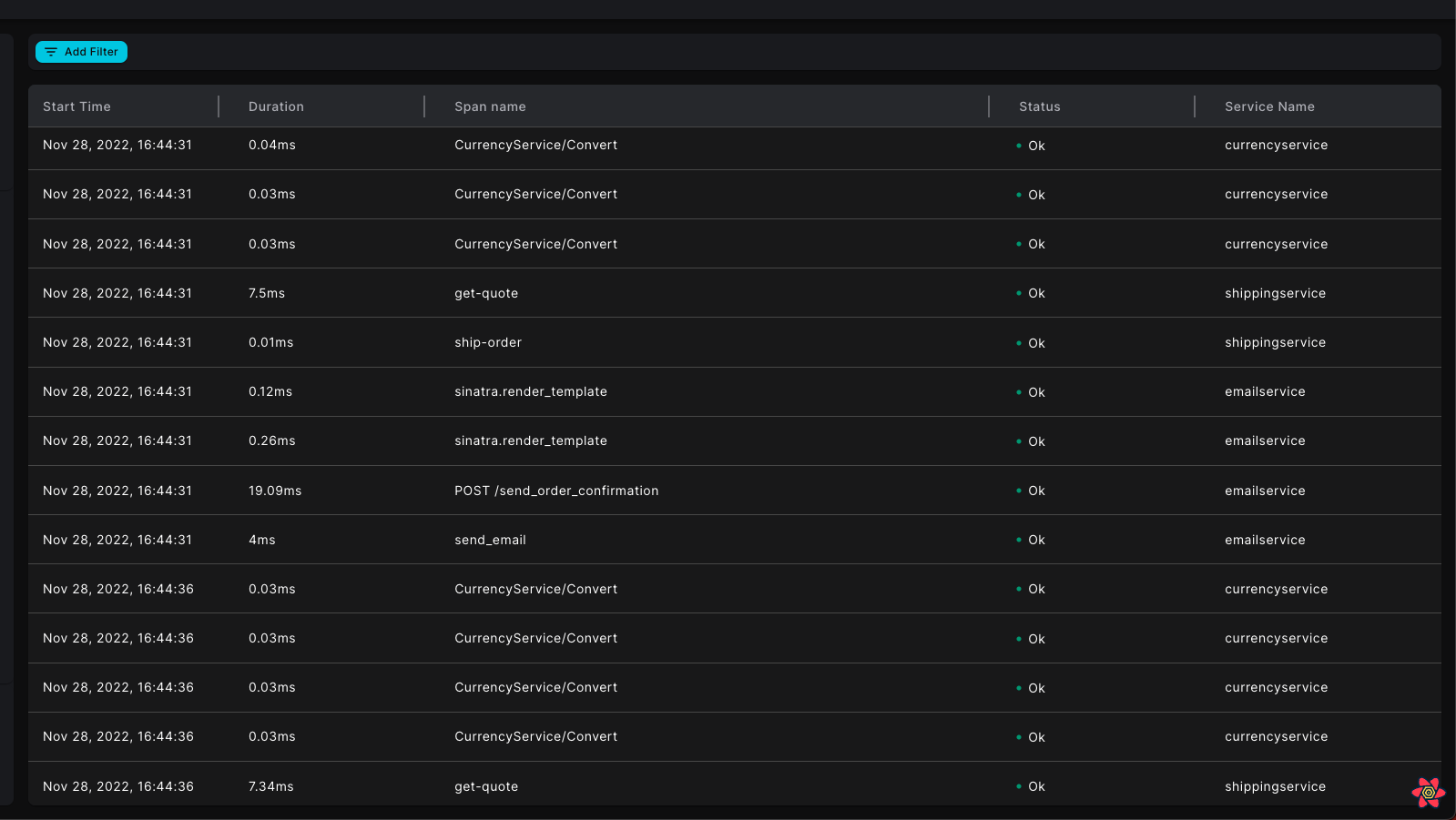 Span Search Minor Table Fixes (3 in 1) · Issue #554 · teletrace/teletrace · GitHub