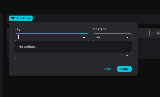 ♻️ Custom filters popover: width improvement for Key and Operator fields + add "X" icon for ...