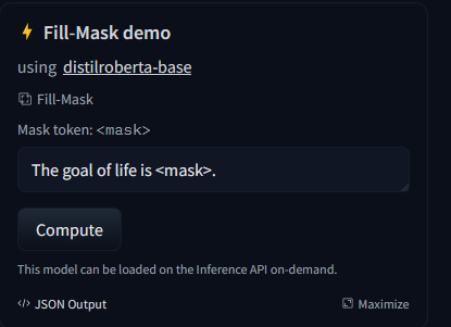 example_title doesn't work on Fill-Mask widget · Issue #1035 · huggingface/hub-docs · GitHub