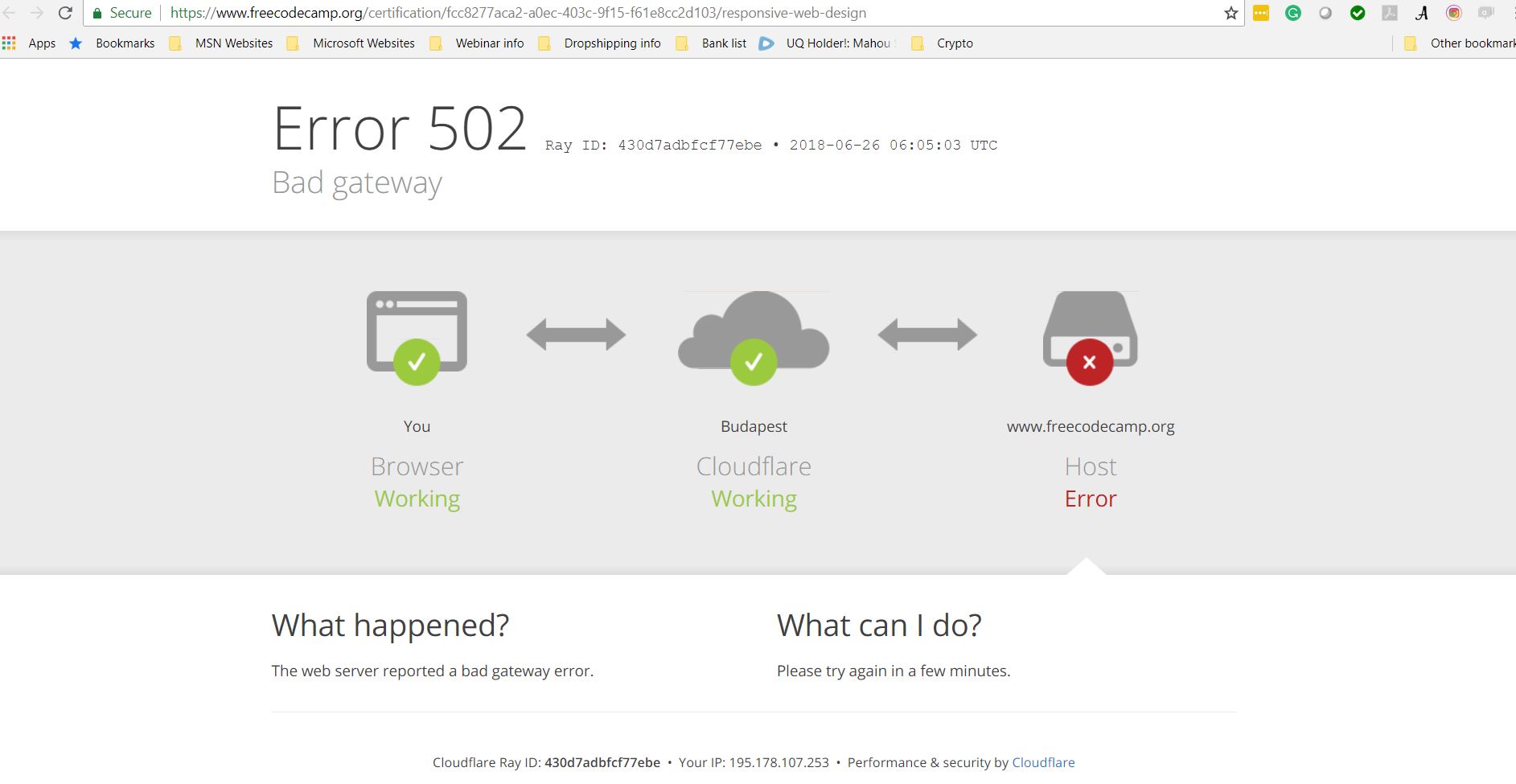 Gateway 502 Error - Responsive Web Design Certificate · Issue #17722 ...