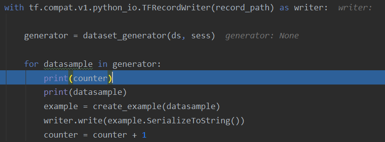 dataset_generator returns 'None' when tf.errors.outOfRange exception ...