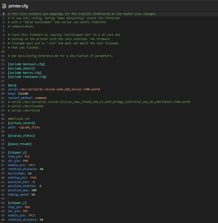 Falla en Firmware Klipper con puerto USB USART1 · Issue #12 · CrealityOfficial/E3-Free-runs ...