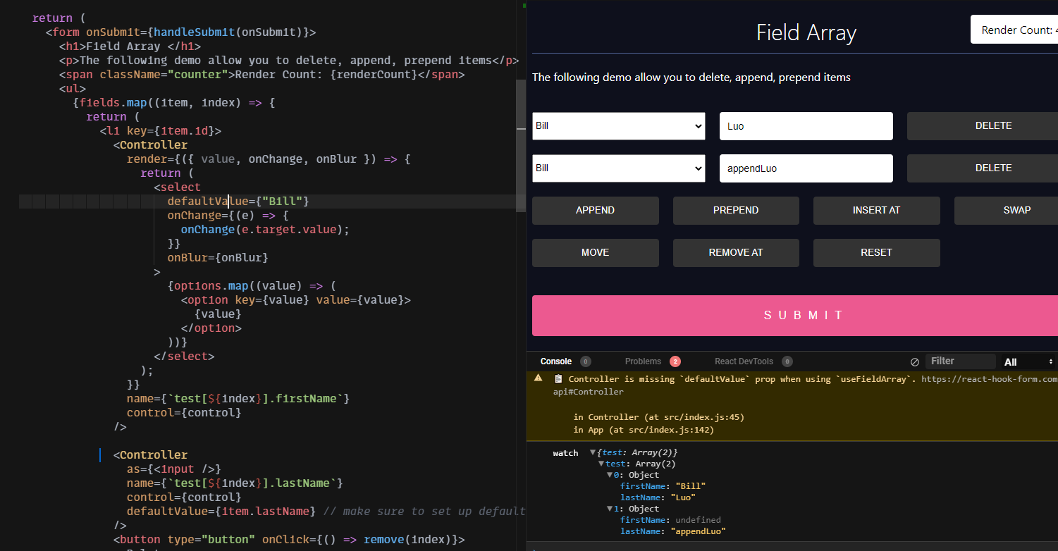 How To Use Select Component With Usefieldarray React Hook Form