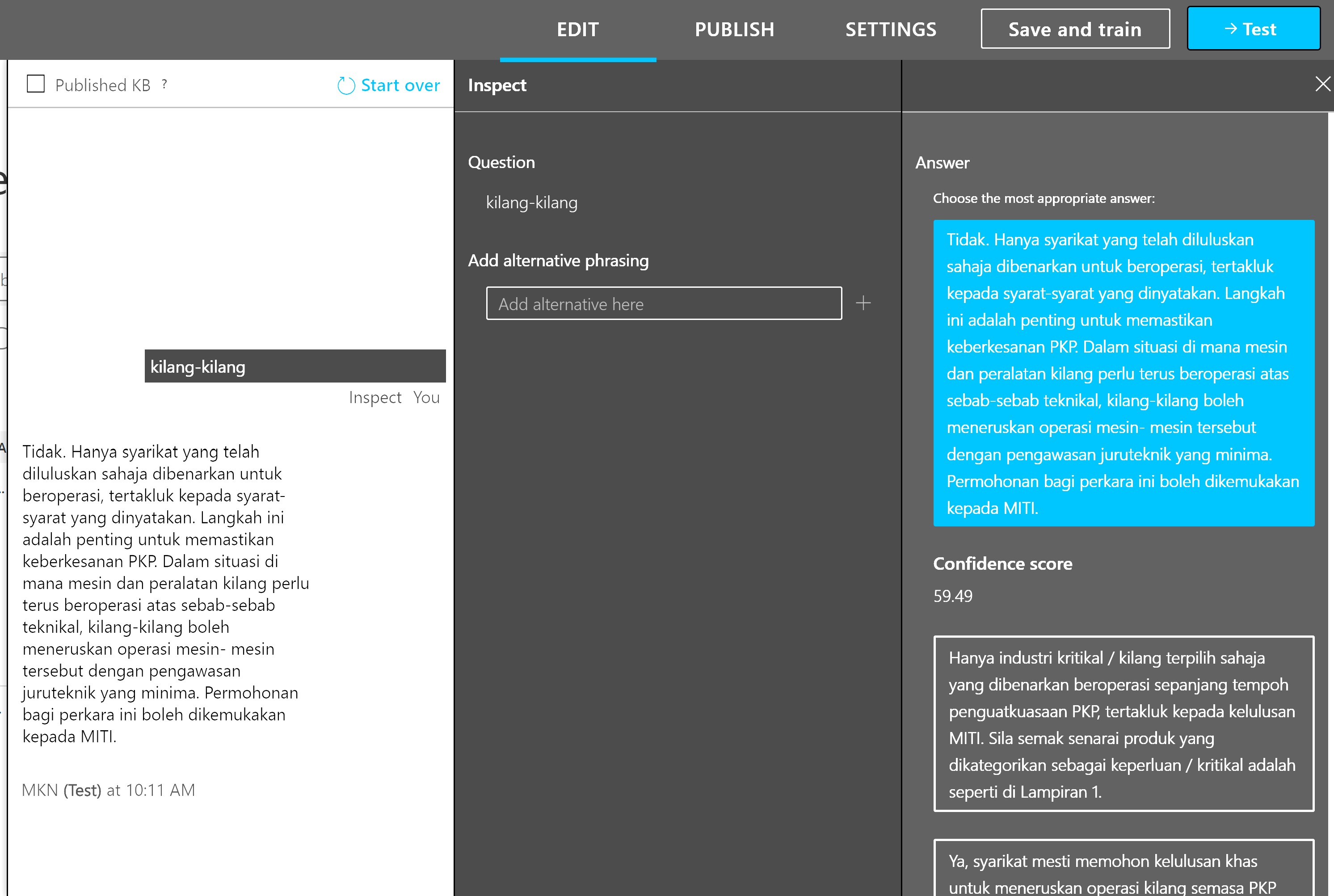 Telegram channel returns POST to chatbot failed: POST to the bot's endpoint failed with HTTP ...