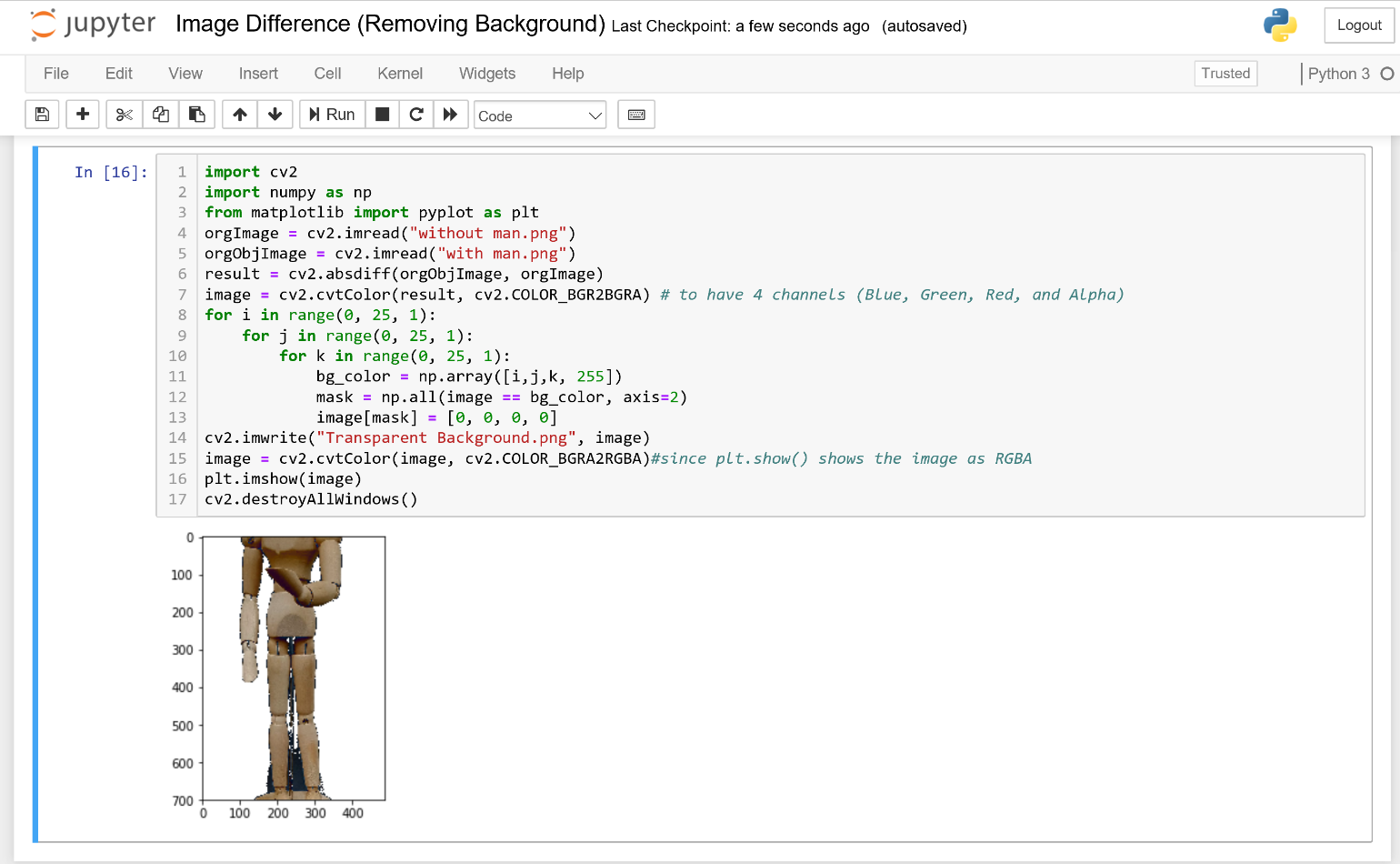GitHub - Khawlah-Ahmed/Image-Difference-OpenCV: The background of an ...