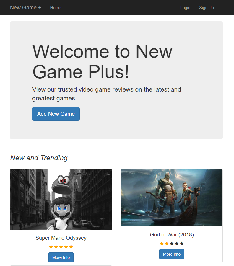 GitHub - SuzyLockwood/new-game-plus: Video Game browse and review ...