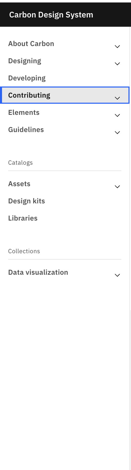 Web App: Side nav chevron misaligned · Issue #1248 · carbon-design-system/carbon-platform · GitHub