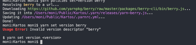 [Working as intended] Support for ranges in `yarn set version` has been removed · Issue #1130 ...