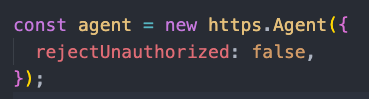 Can not use options with rejectUnauthorized agent · Issue #809 · node ...
