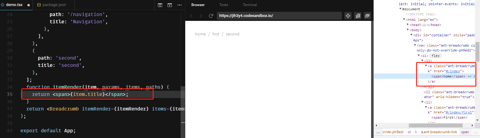 🐛[BUG] breadcrumbProps 配置 itemRender 后，会多包一层a标签 · Issue #6790 · ant-design/pro-components · GitHub