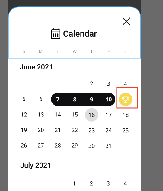 Vertical calendar can not show init selected date and edit background ...