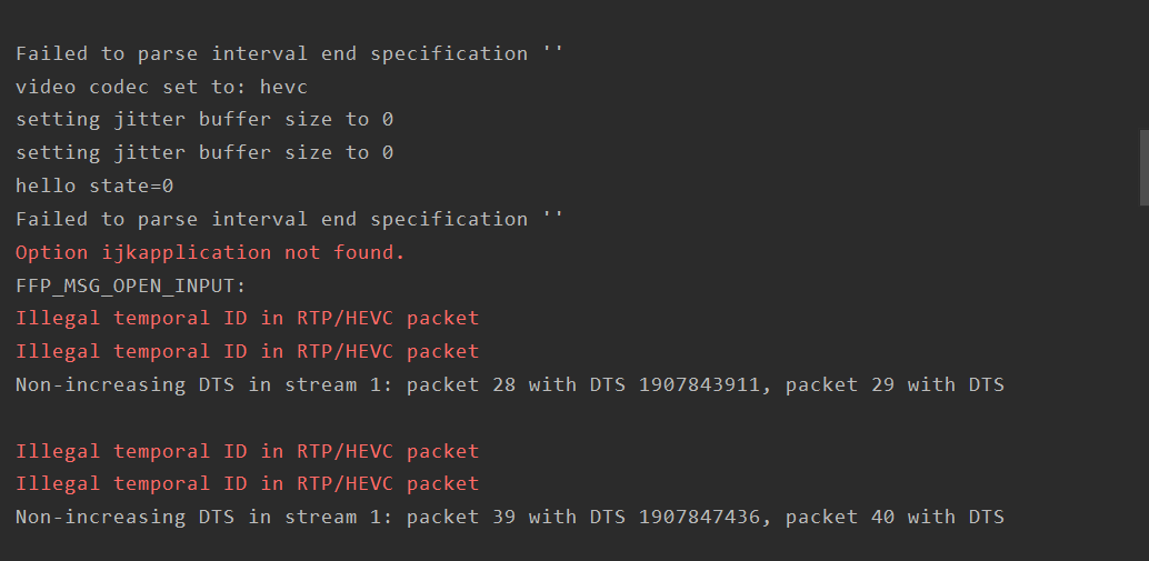 android 播放RTSP H265 提示 Illegal temporal ID in RTP/HEVC packet · Issue #5132 · bilibili/ijkplayer ...