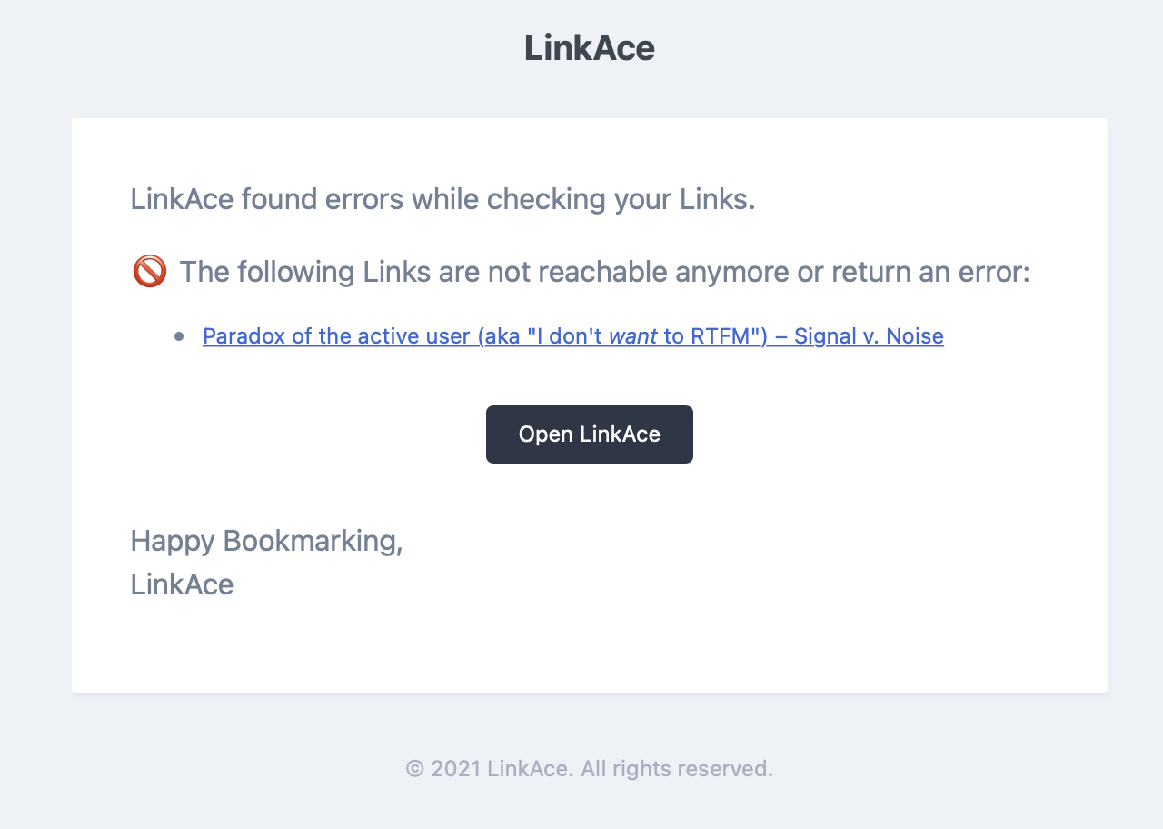 Link Check Cronjob Returns False Positives · Issue #236 · Kovah/LinkAce · GitHub