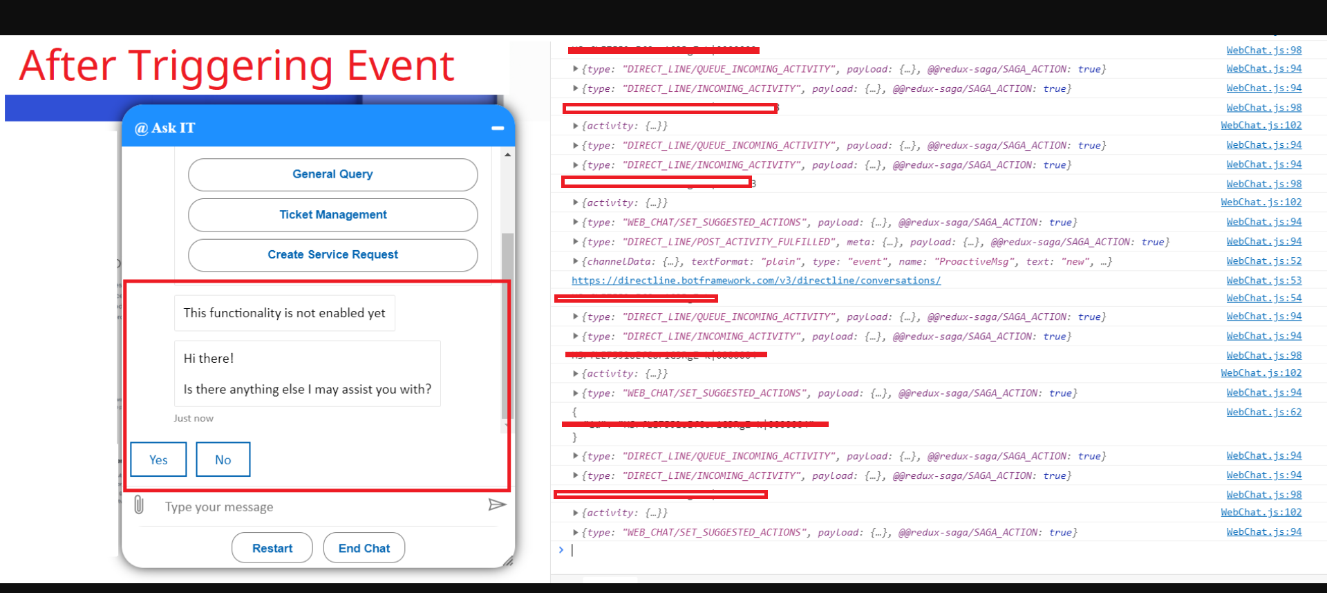 Directline Event Trigger Makes The Last Message To Be Disappeared Deleted · Issue 3639