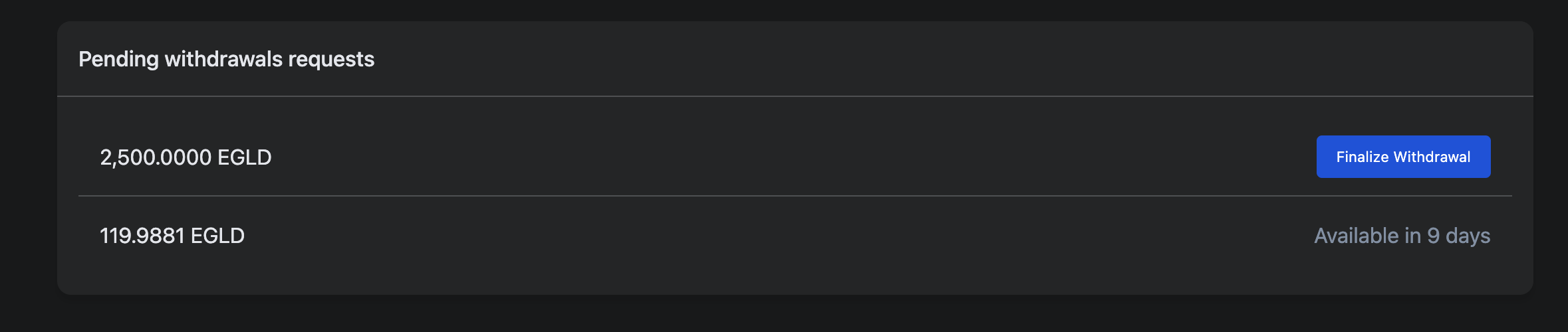 [BUG] Unable to unbond eGLD after unstaking them from a queued node because I unstaked top up ...