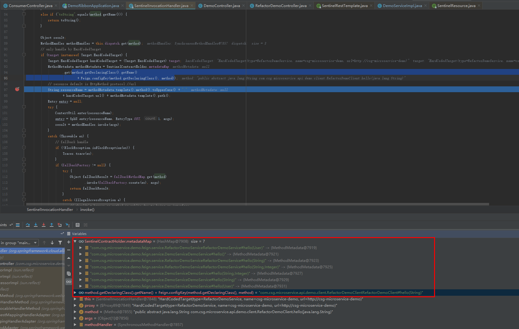 Feign with Sentinel in Inheritance interface will throw NPE · Issue #626 · alibaba/spring-cloud ...