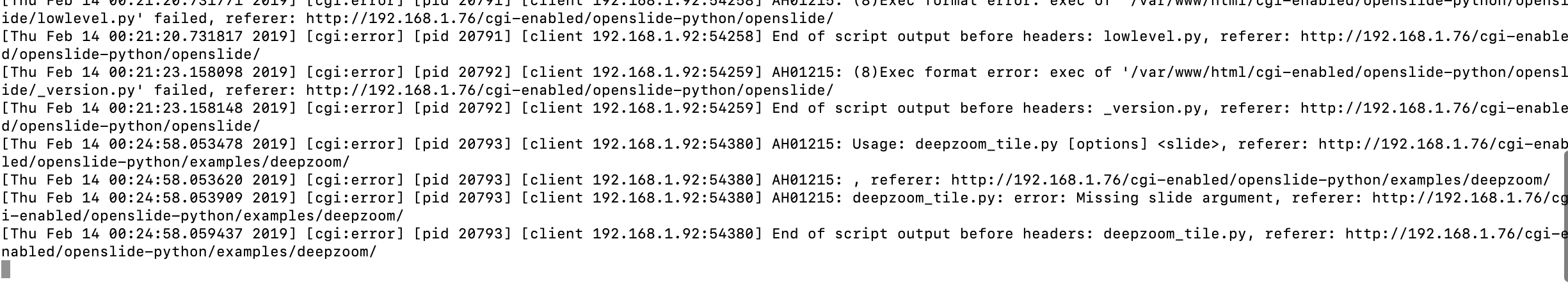 deepzoom_tile.py 500 Internal Server Error · Issue #263 · openslide/openslide · GitHub