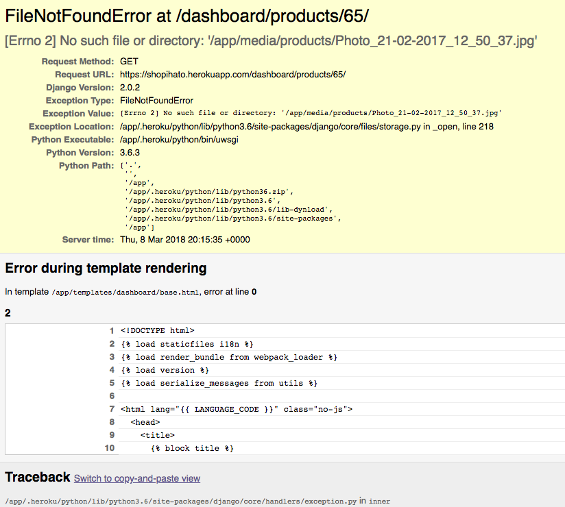 FileNotFoundError on Dashboard when deployed on Heroku · Issue #1888 ...