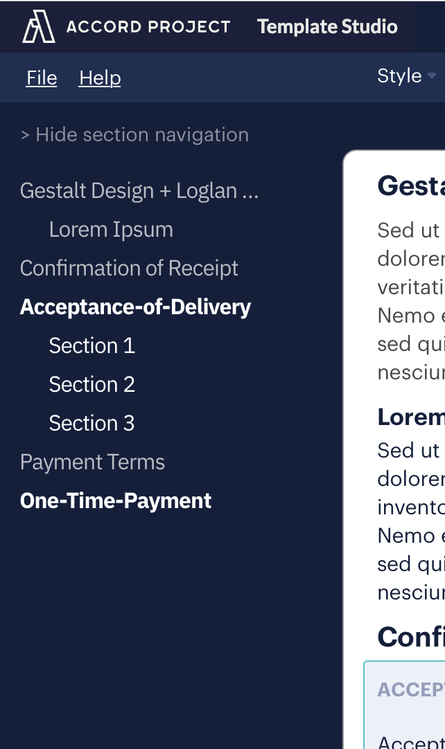 Template Studio V2 UI · Issue #59 · accordproject/template-studio-v2 · GitHub