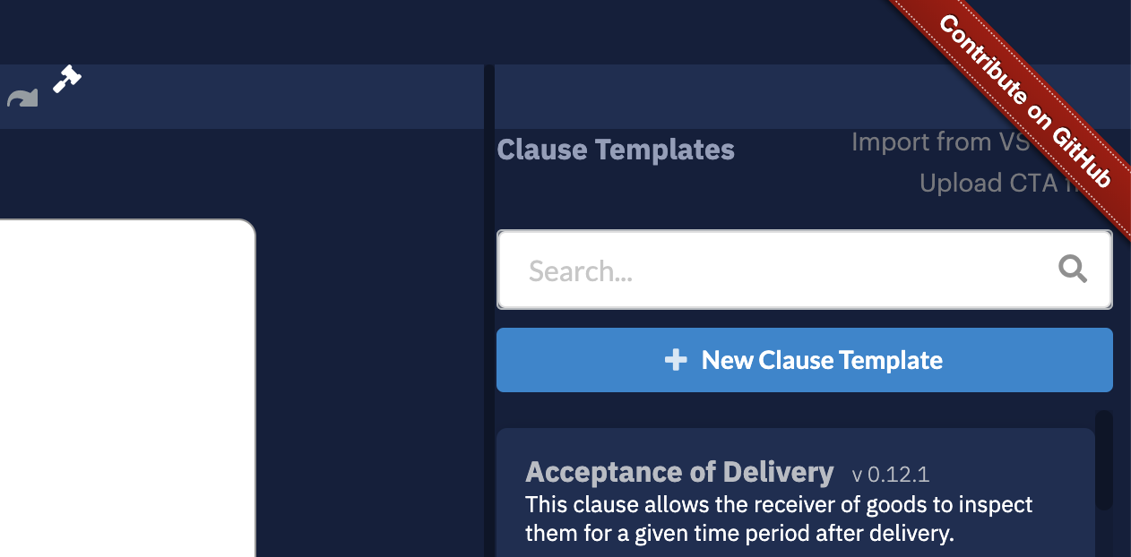 Remove github banner, replace with link in nav bar · Issue #106 · accordproject/template-studio ...