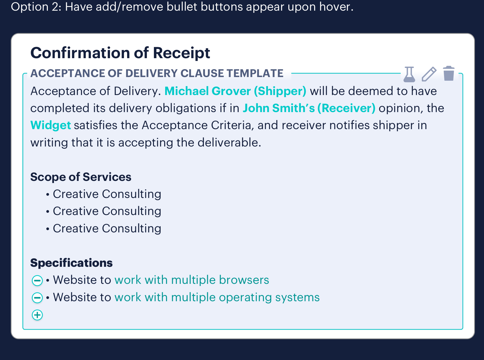 Bulleted list variables · Issue #230 · accordproject/cicero-ui · GitHub