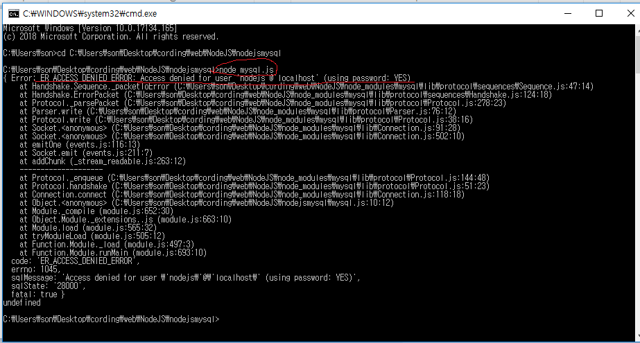 nodejs mysql 수업중 처음 설정 과정에서 오류가 나서 진행이 안됩니다. 도와주세요 · Issue #276 · codingeverybody/codingyahac ...