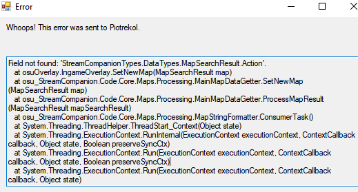 error report and crash · Issue #69 · Piotrekol/StreamCompanion · GitHub