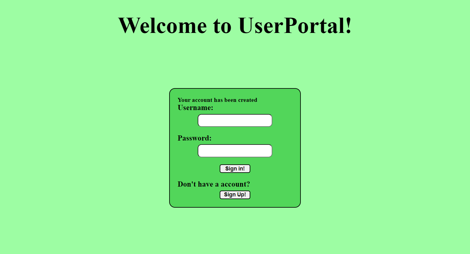 GitHub - shashanksanket/UserPortal