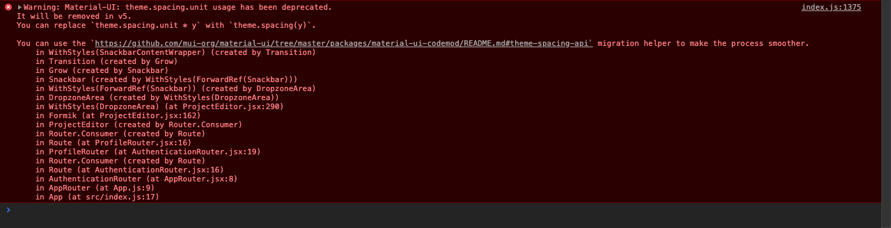 Deprecation Error From Material Ui · Issue 53 · Yuvalerosmaterial Ui Dropzone · Github