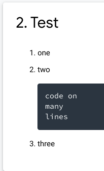 Code blocks contained within s are not indented to match the · Issue #135 · googlecodelabs/tools ...