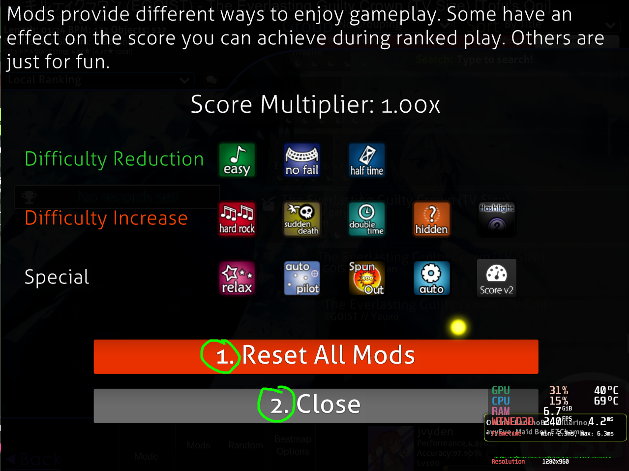 Numbered option keys in mod selection · ppy osu · Discussion #18719 ...