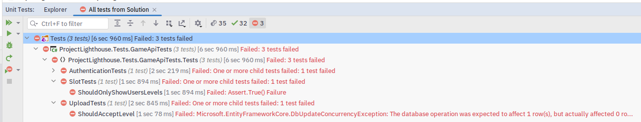 Unit Tests failing in Rider · Issue #391 · LBPUnion/ProjectLighthouse ...