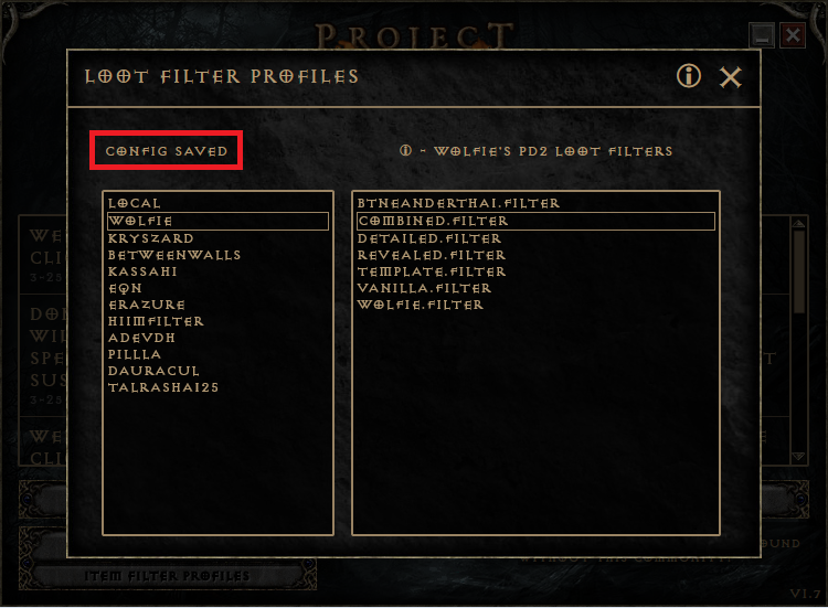 GitHub - WolfieeifloW/pd2filter: Loot filters for Project Diablo II.