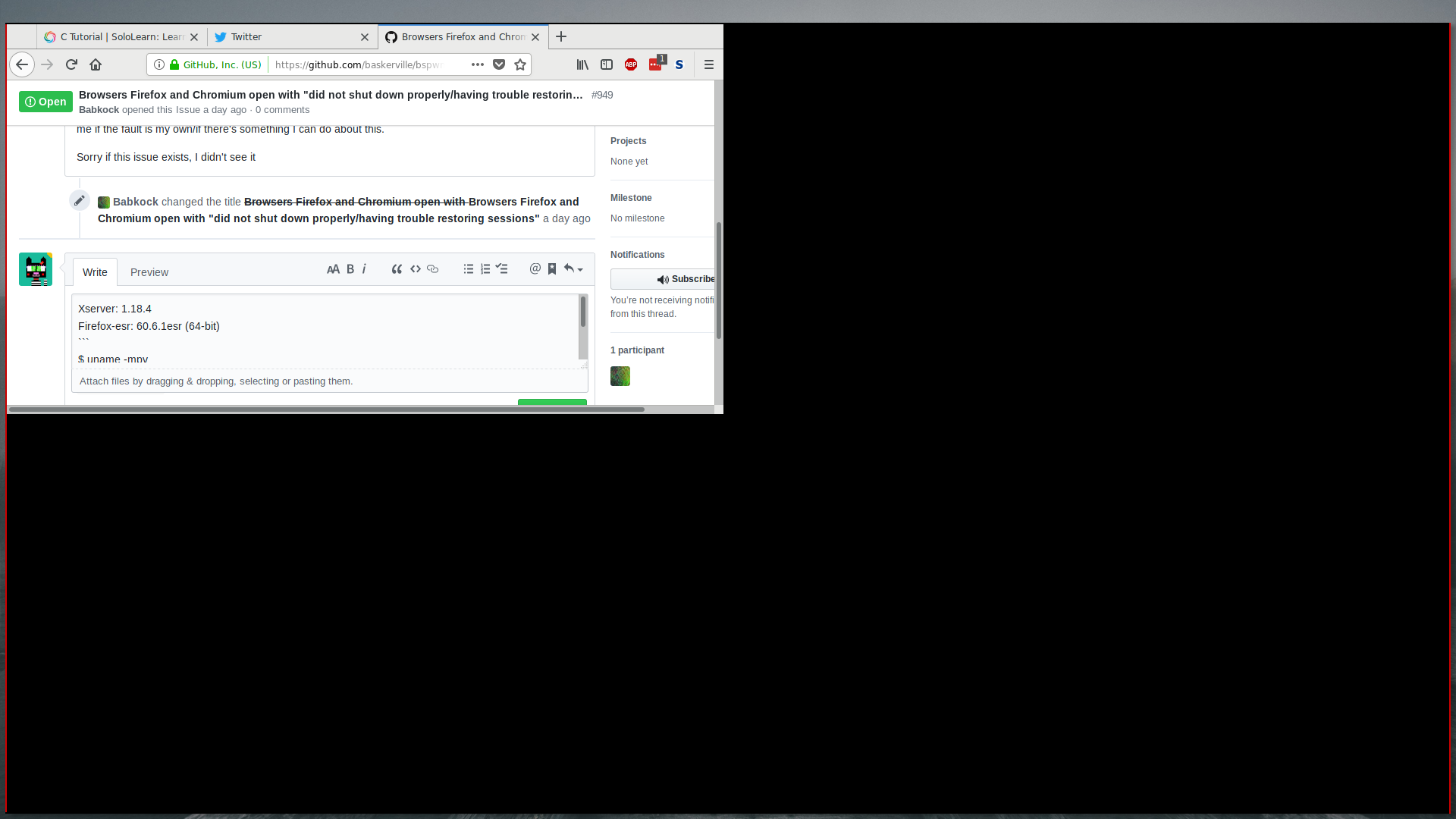 Browsers Firefox and Chromium open with "did not shut down properly/having trouble restoring ...