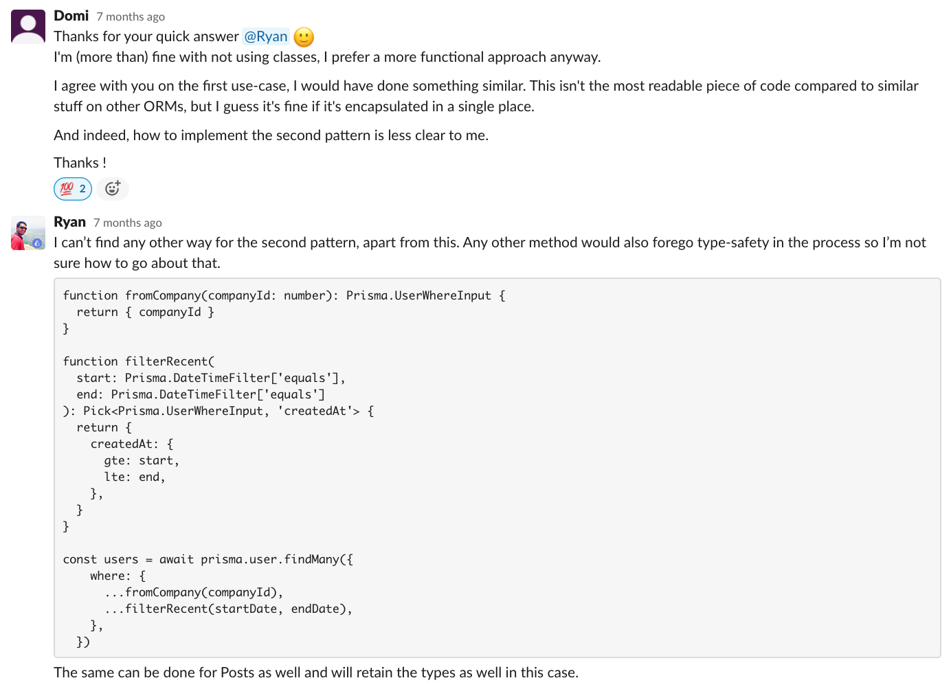 Is a repository pattern with generics possible? · prisma prisma ...