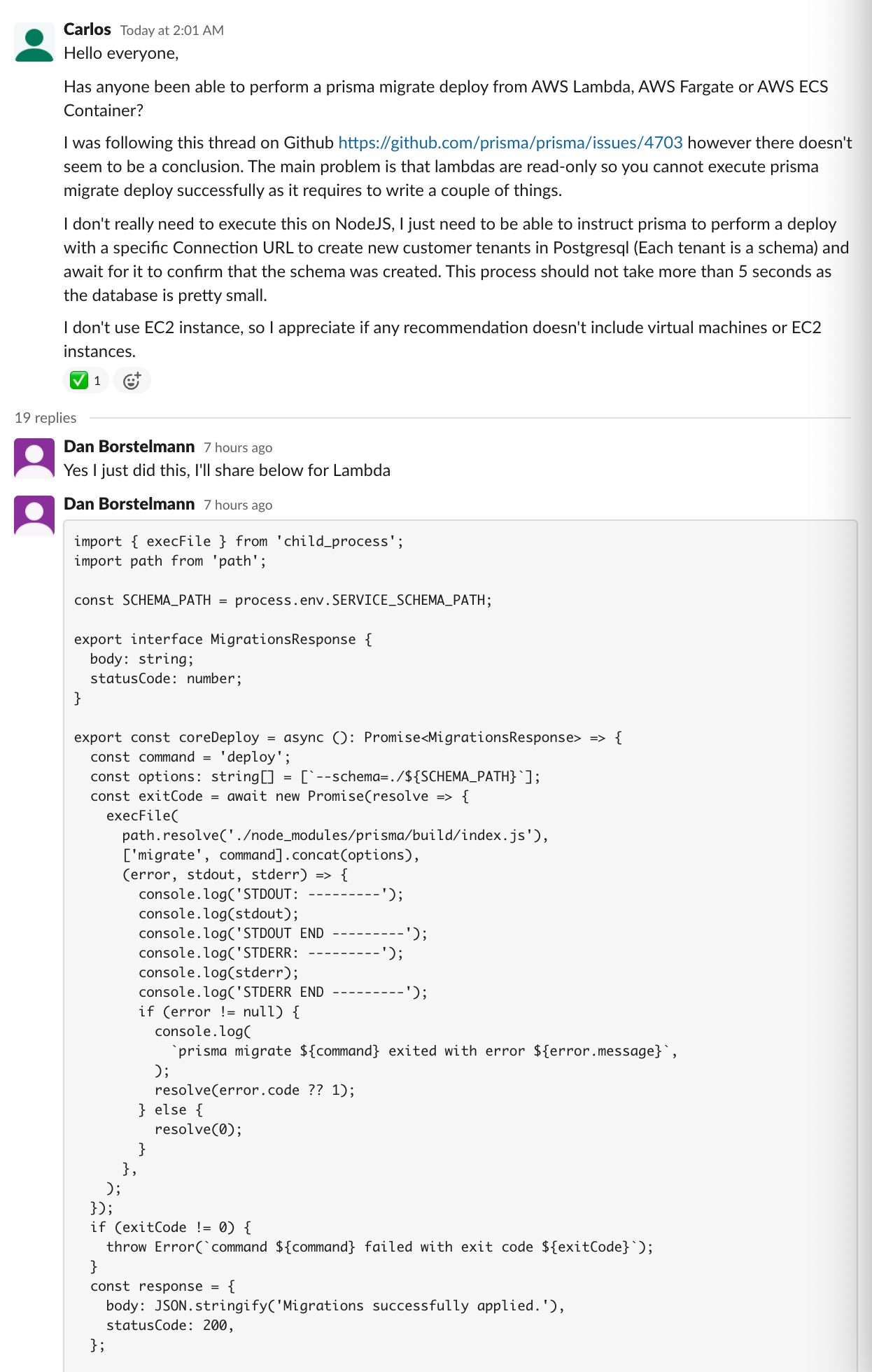 Help article: How to programmatically migrate from AWS Lambda · Issue #2487 · prisma/docs · GitHub
