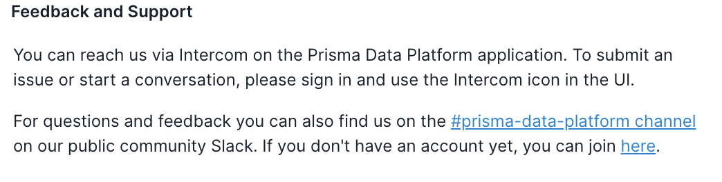 Link to `#prisma-data-platform` Slack channel is broken · Issue #2775 · prisma/docs · GitHub