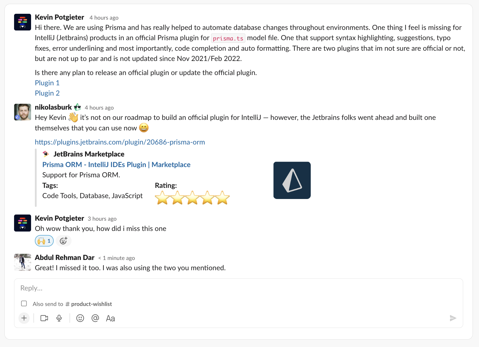 Link to new Jetbrains plugin · Issue #4314 · prisma/docs · GitHub