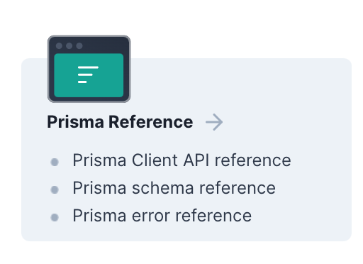 Cards in "Reference"-section on prisma.io/docs are highlighted when hovered but are not ...
