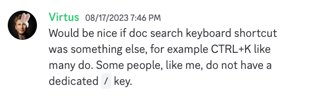 Enable search via `cmd+k` · Issue #5306 · prisma/docs · GitHub