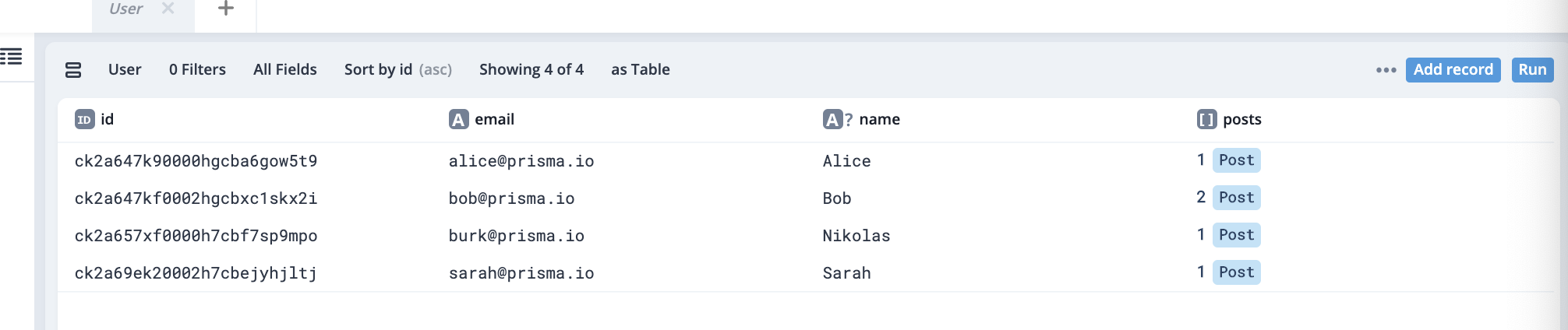 Adjust designs: Rename "Add row" to "Add record" · Issue #95 · prisma/studio · GitHub