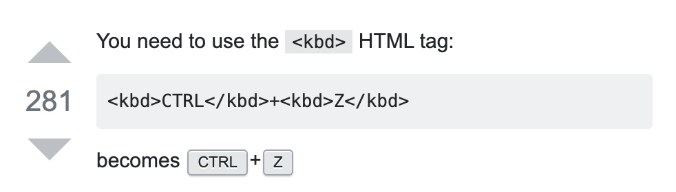 Support Markdownhtml Keyboard Glyphs · Issue 350 · Prismadocs · Github 