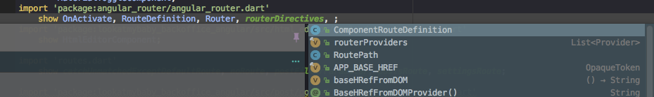 autocomplete shows identifiers that are not exported · Issue #32306 · dart-lang/sdk · GitHub