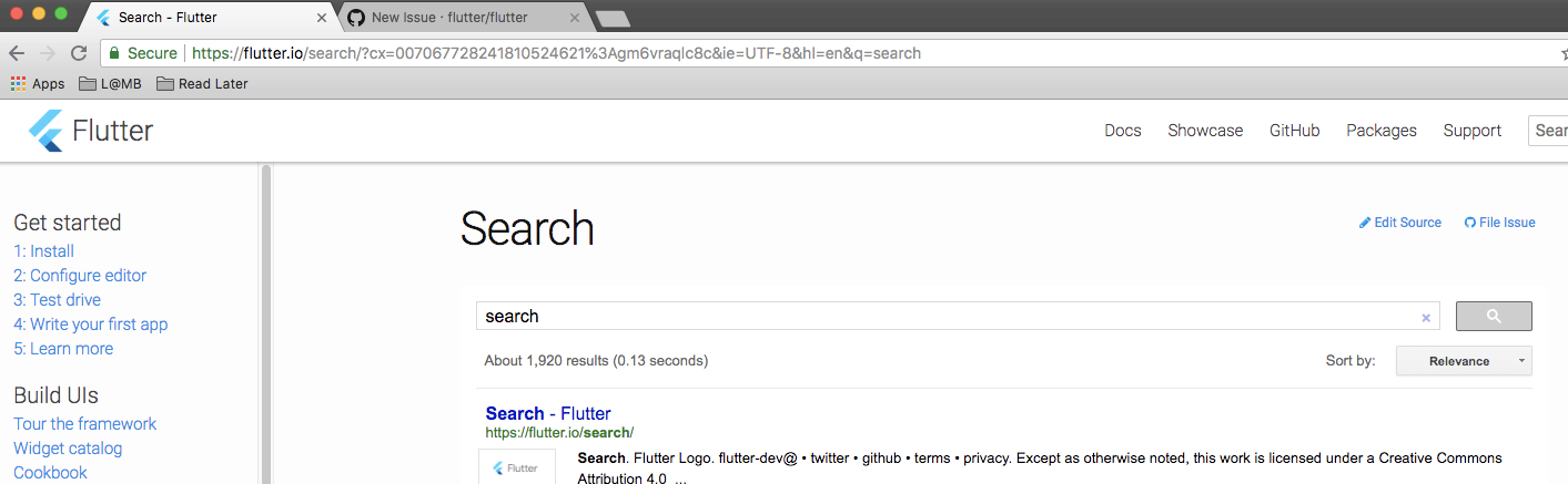The search form should not be listed in search results for "search ...