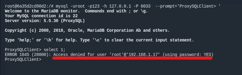 Mysql Throws Access Denied Error When Trying To Connect Through