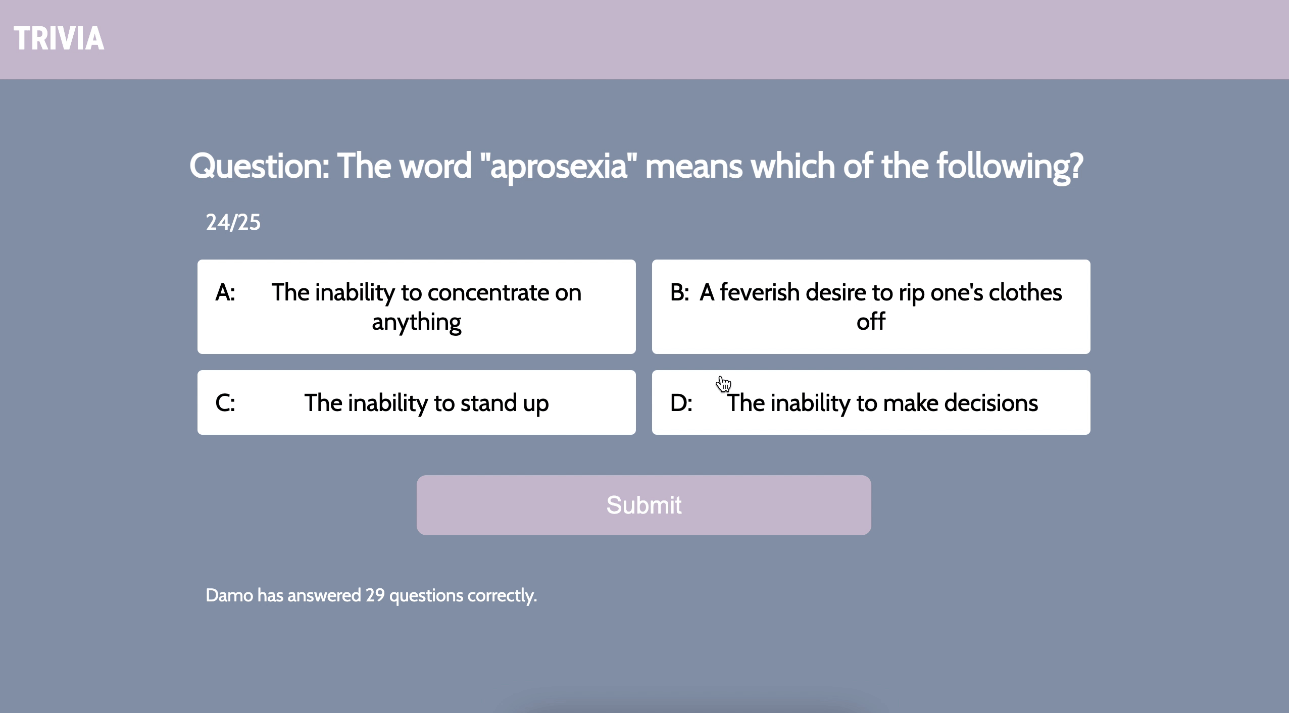 GitHub - damien-martinez/trivia-game: A web application for trivia lovers who want to answer ...