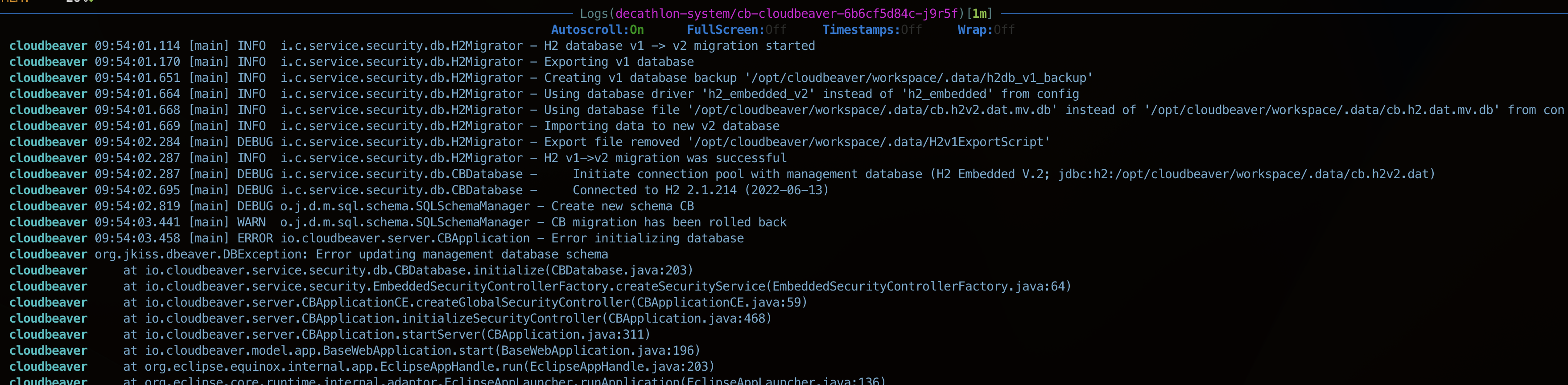 bug upgradgin to v23 · Issue #1641 · dbeaver/cloudbeaver · GitHub