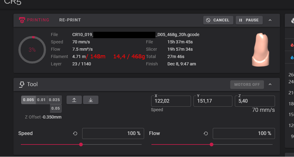 FR: Add information about the used filament / needed material weight in gram · Issue #331 ...