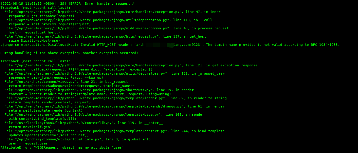 用 docker 新部署的 archery v1.8.5 ，添加负载均衡无法使用 · Issue #1786 · hhyo/Archery · GitHub