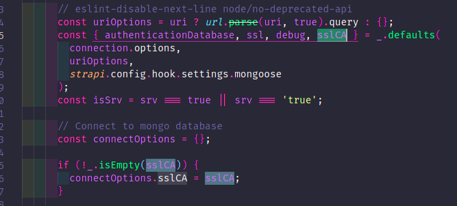 sslCA in strapi-connector-mongoose · Issue #9962 · strapi/strapi · GitHub